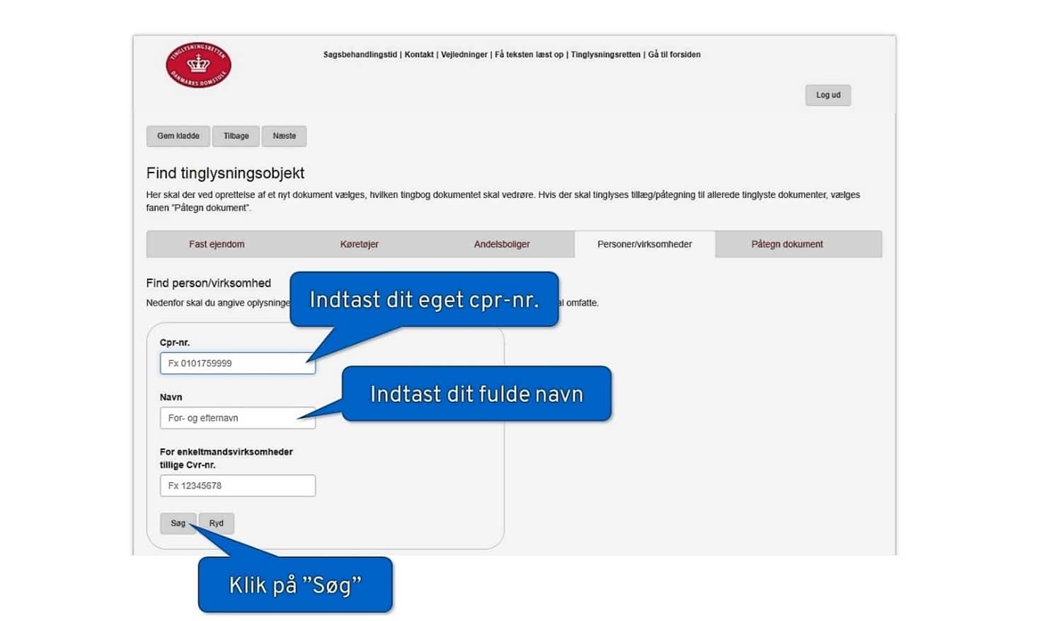 Guide til hvordan du tinglyser en ægtepagt på tinglysning.dk.