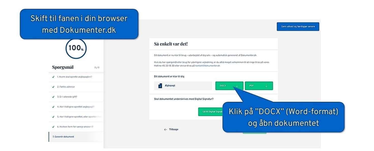 Guide til hvordan du tinglyser en ægtepagt på tinglysning.dk.